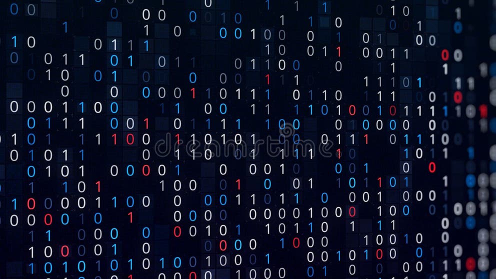 Technical Environment, Programming Binary Code. Animation. Modern Technology Code Concept ...