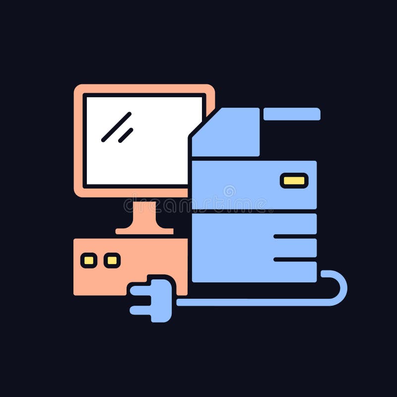 Technical Equipment RGB Color Icon for Dark Theme Stock Vector ...