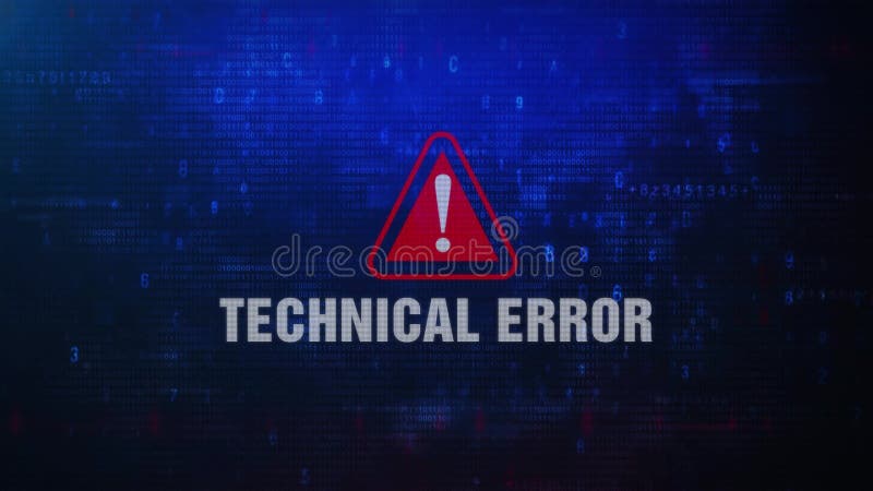 Technical Error Alert Warning Attack on Screen World Map Loop Motion. Stock Video - Video of ...