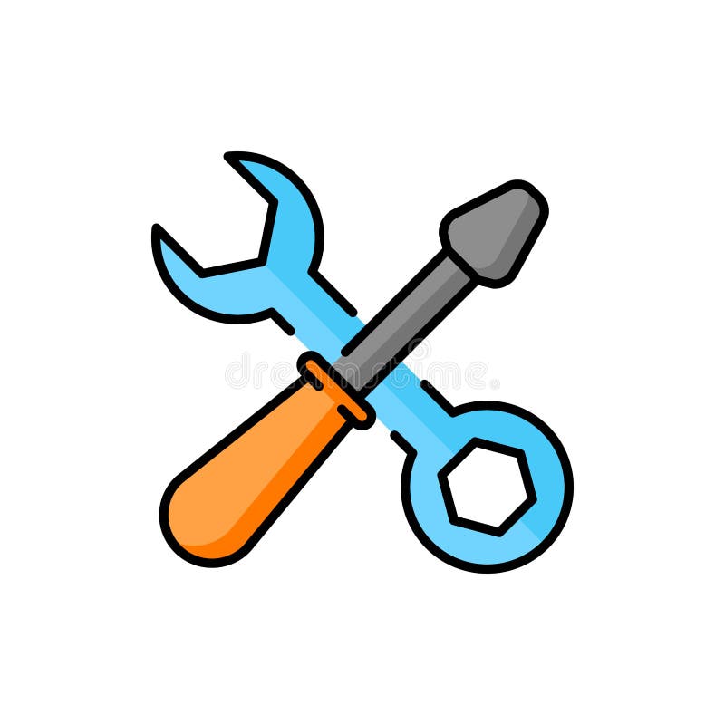 Technical Error Color Line Icon. Website Banner Stock Vector ...