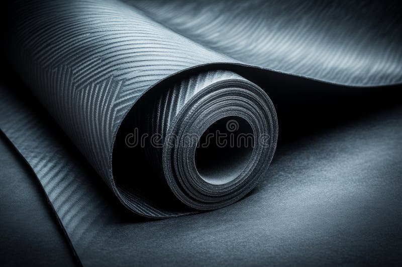 Technical Fabric with Rubber Coating, Featuring a Black Background ...
