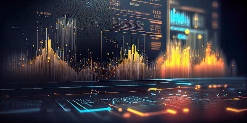 Technical Financial Graph Abstract Background, Business Concept Stock ...
