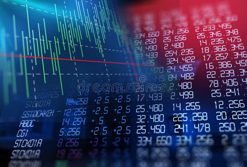 Technical Financial Graph on Technology Abstract Background Stock ...