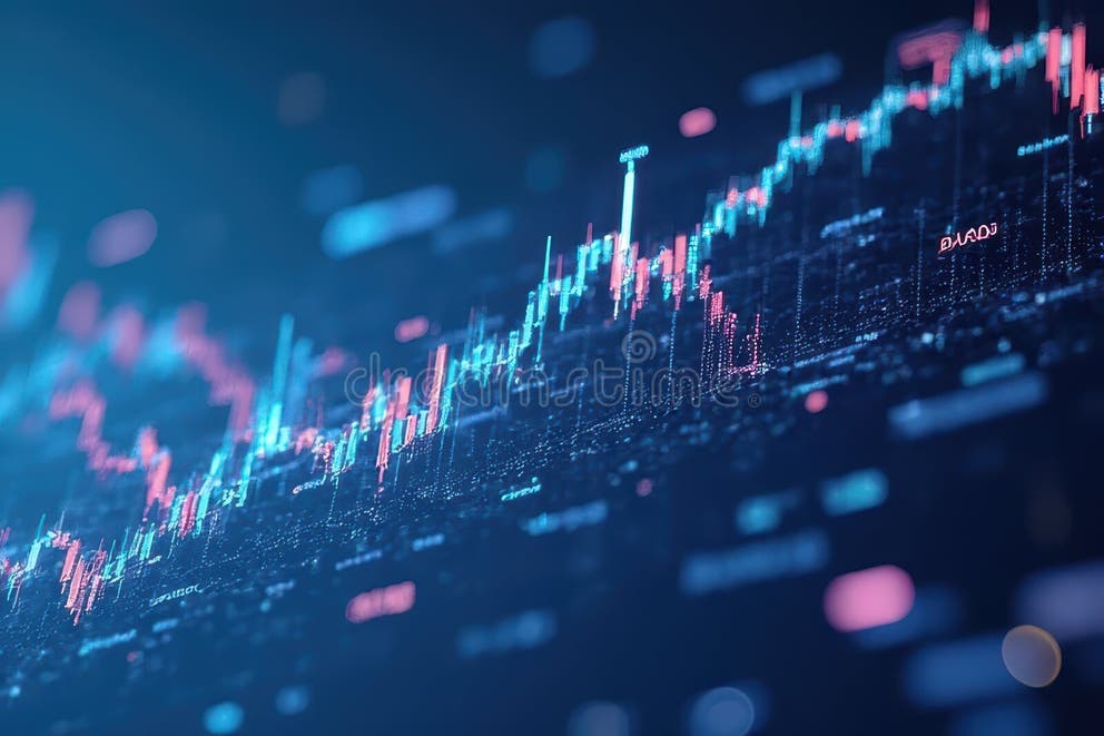 Technical Forex Chart Analysis and Illustration Stock Illustration ...