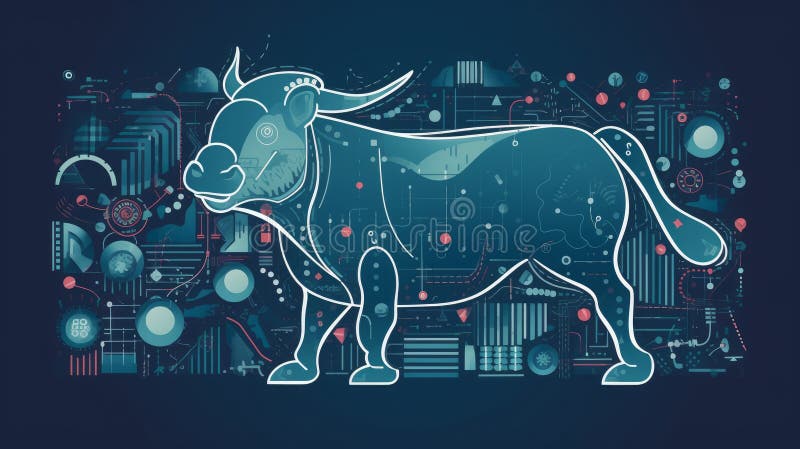 Technical Graph of Bull Market Illustration Generative AI Stock ...