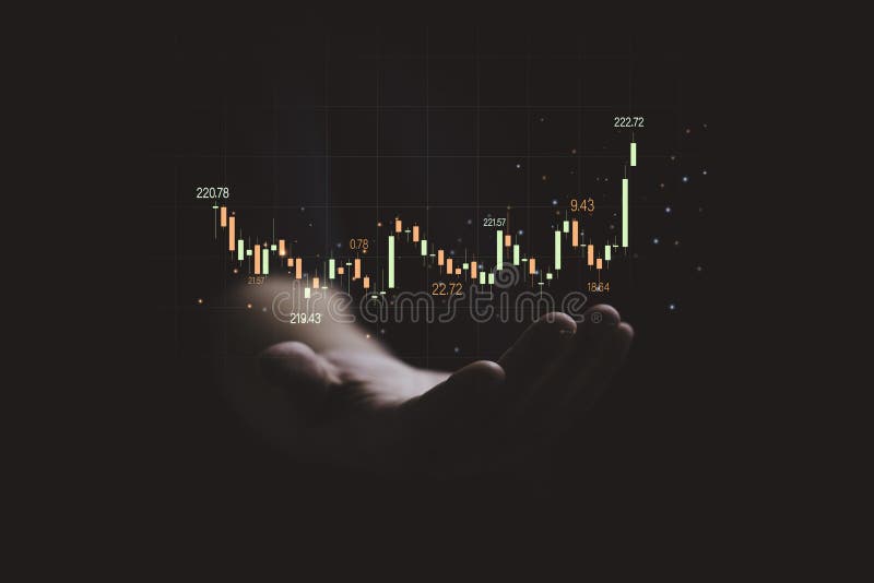 Technical Graph and Chart of Stock Market on Hand for Trader Investment ...