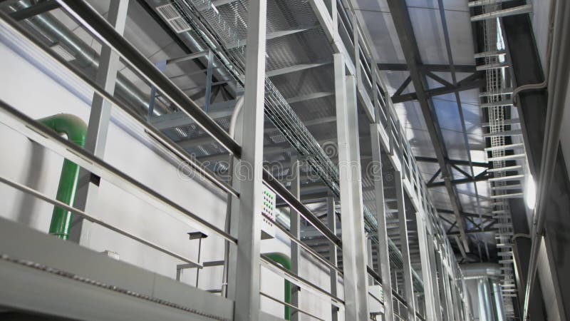 Technical Ground with Control Panel Over Pipes at Plant Stock Footage ...