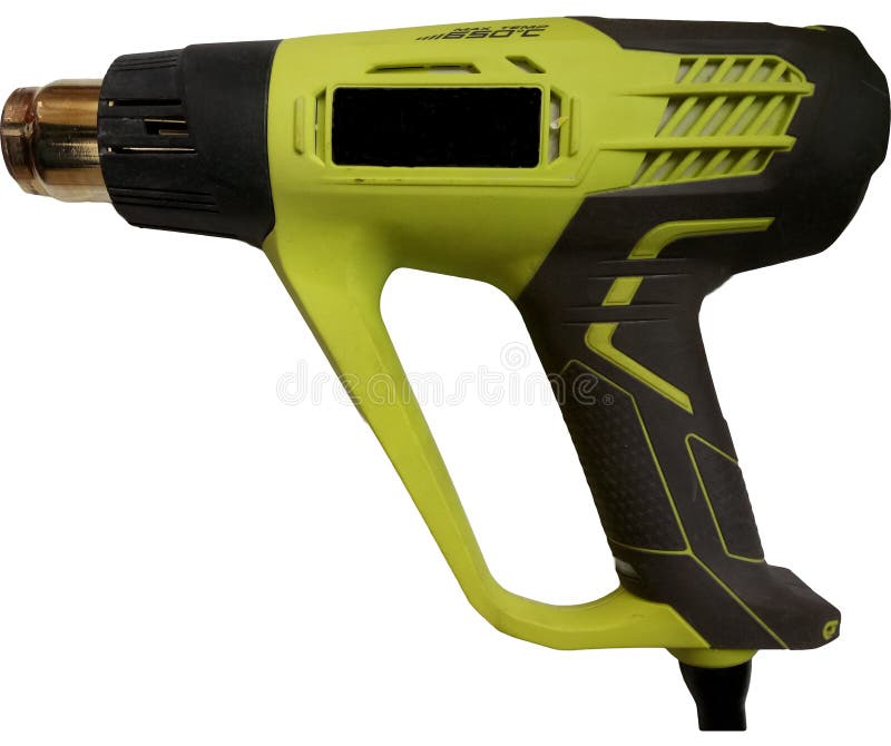 Electric Heat Gun on White Background Stock Photo - Image of elastic ...