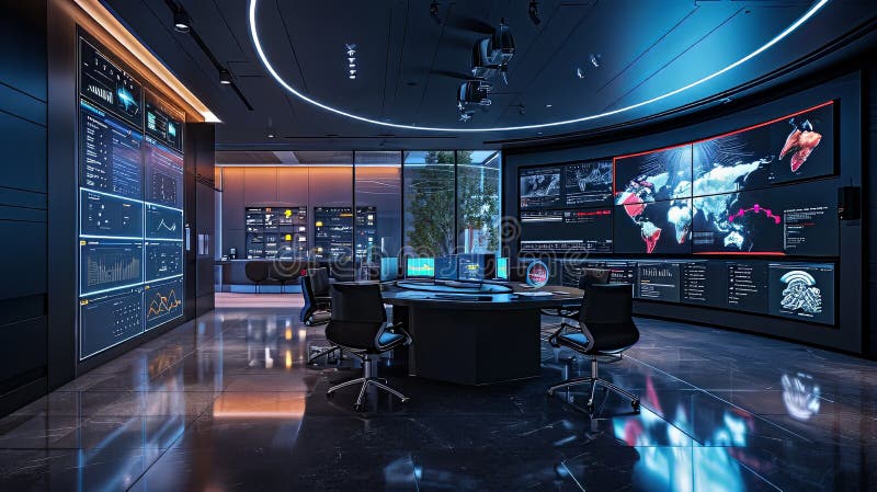 Technical Hub Room Dining Ambiance Stock Illustration - Illustration of ...