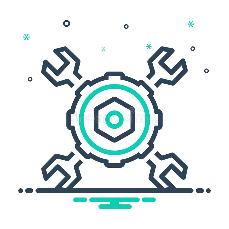 Mix Icon for Technical, Service and Spanner Stock Vector - Illustration ...