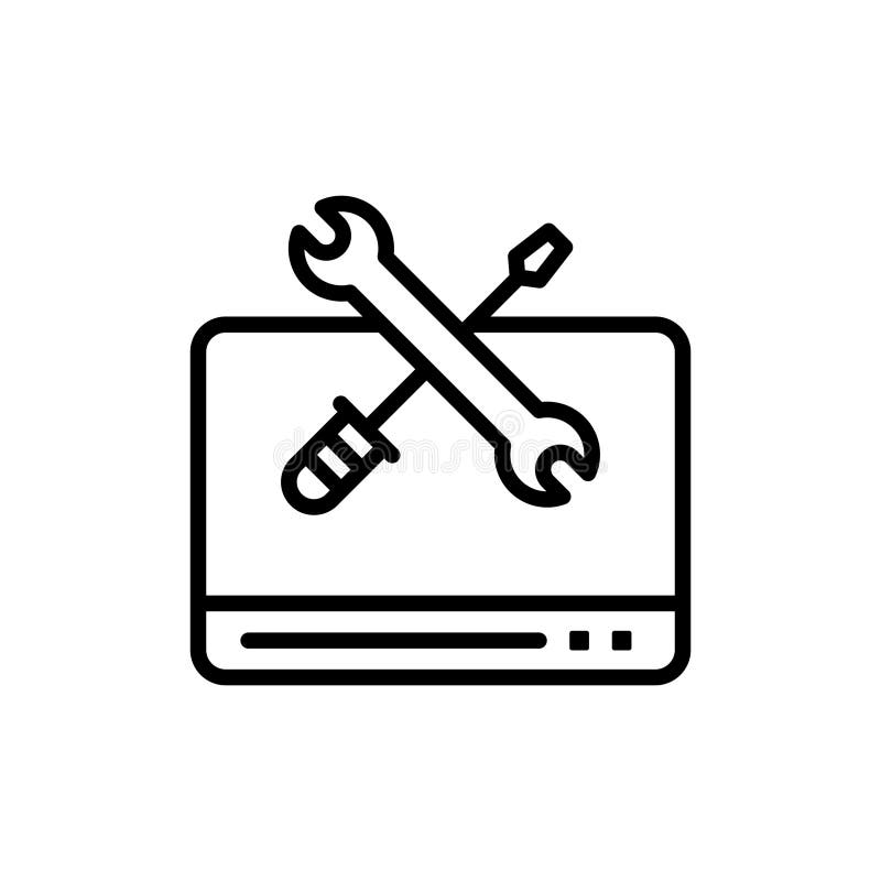 Technical Icon Set. Tool Repair Configuration Support Vector Symbol in ...