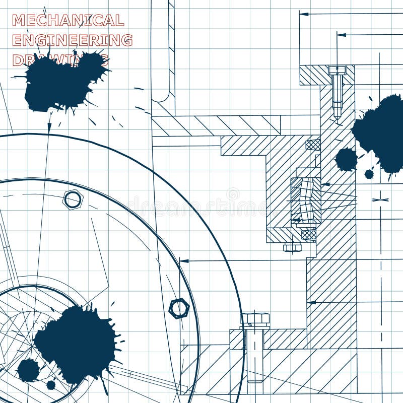 Technical Illustration. Draft. Ink Stock Vector - Illustration of ...