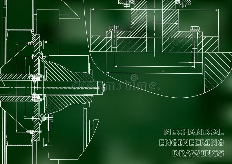 Engineering Backgrounds. Mechanical Engineering Drawing Stock ...