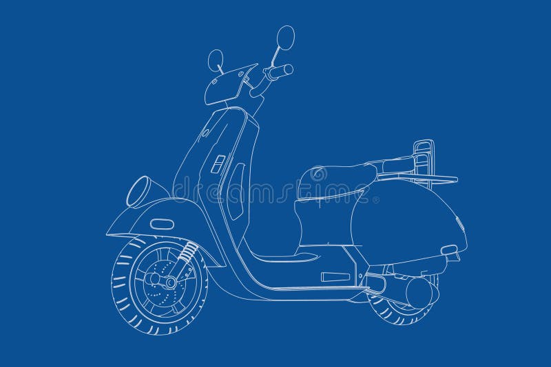 Scooter Blueprint Stock Illustrations – 221 Scooter Blueprint Stock ...