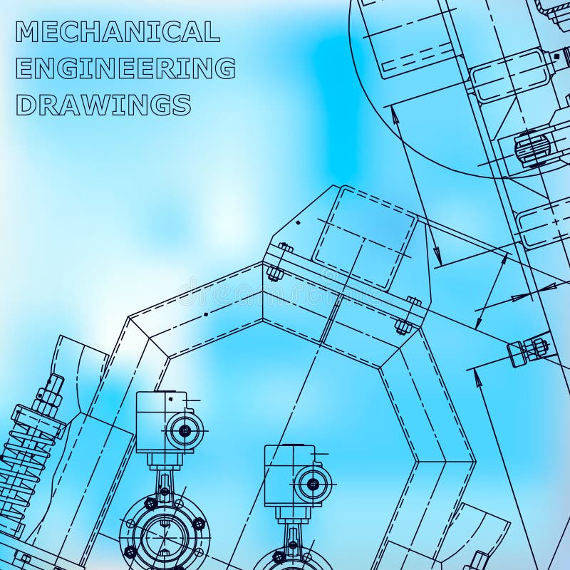 Technical Illustrations, Background Stock Vector - Illustration of gear ...