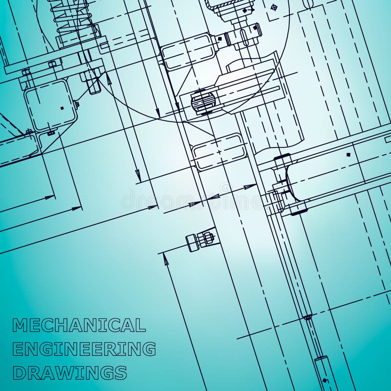 Technical Illustrations, Background Stock Vector - Illustration of gear ...