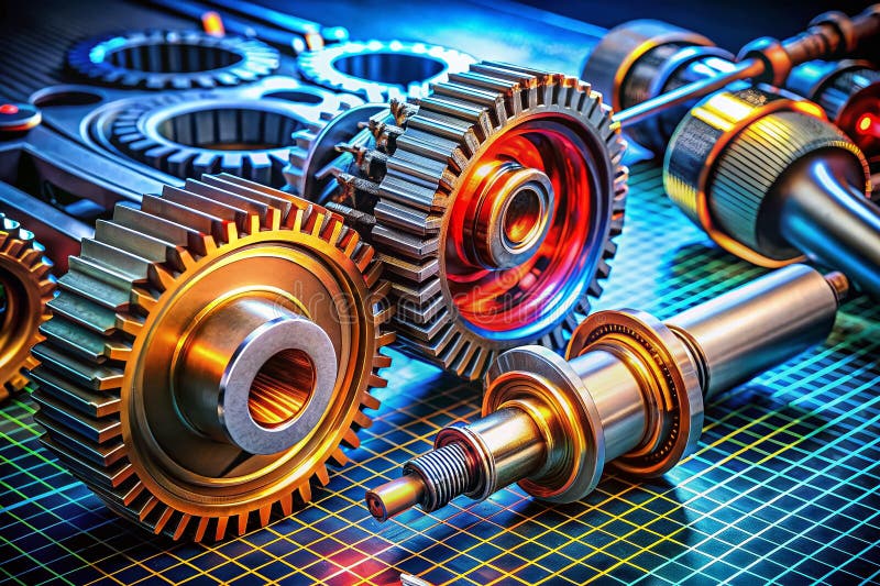 Technical Illustrations of Mechanical Engineering Components Candid ...