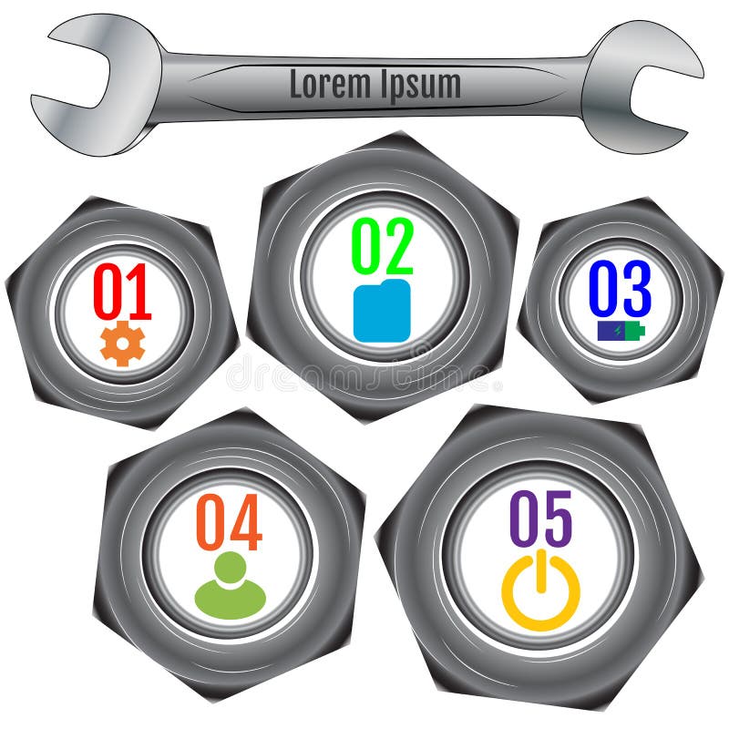 Technical Infographic Report Template Layout. Vector Illustration Stock ...