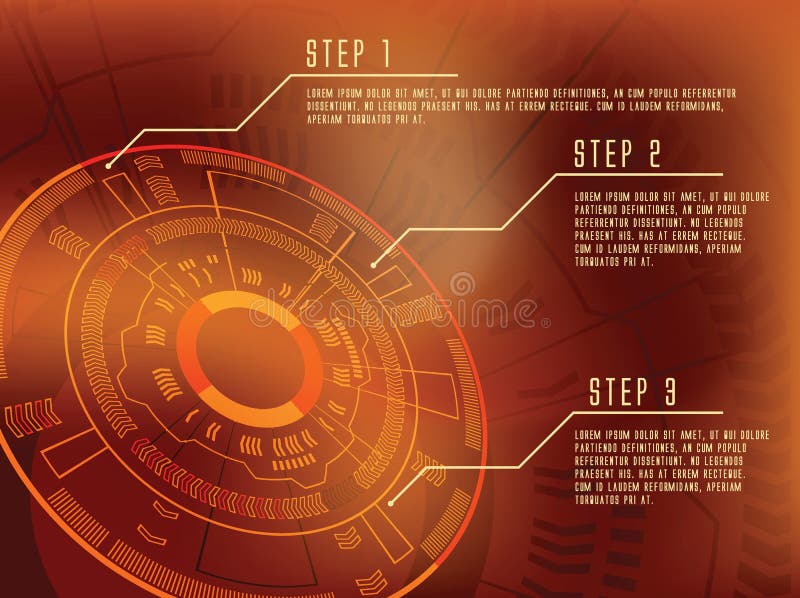 Technical Infographic Template Stock Vector - Illustration of science ...