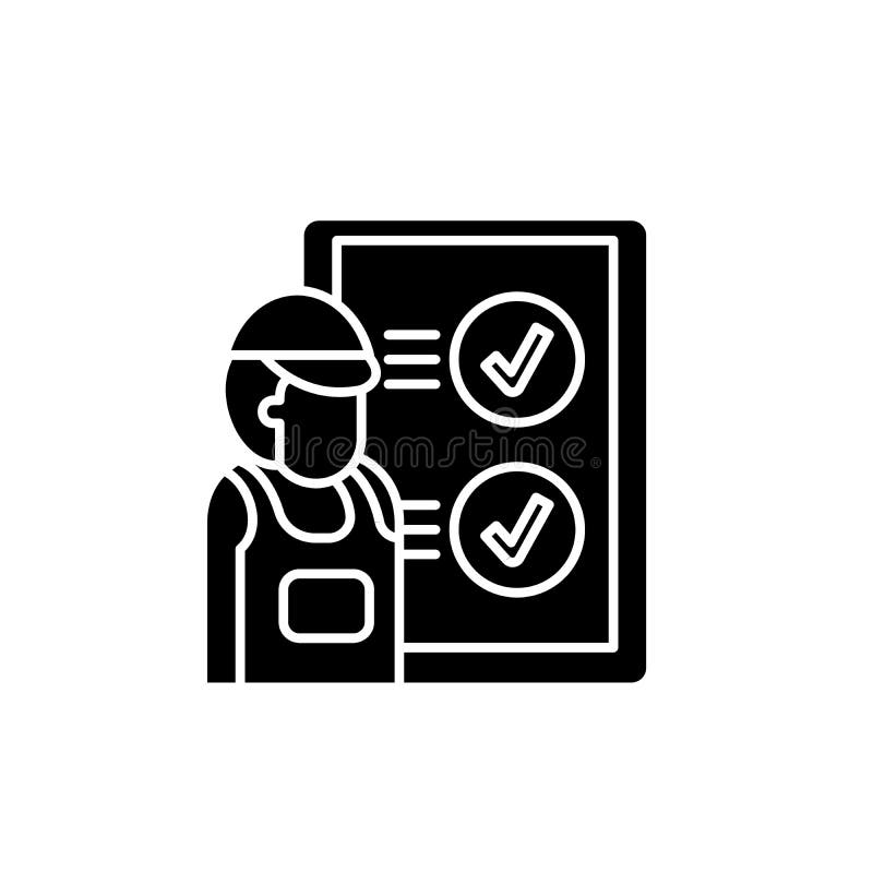 Technical Inspection Line Icon Concept. Technical Inspection Flat ...