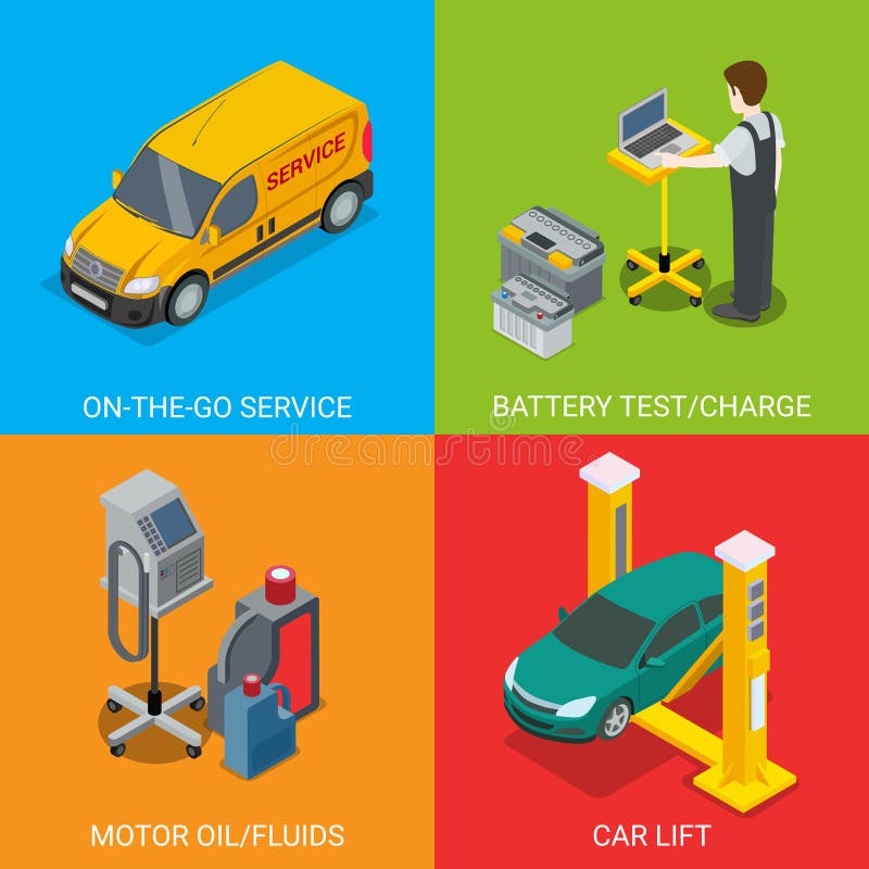 Technical Inspection Car Service Vector Diagnostic Stock Vector ...
