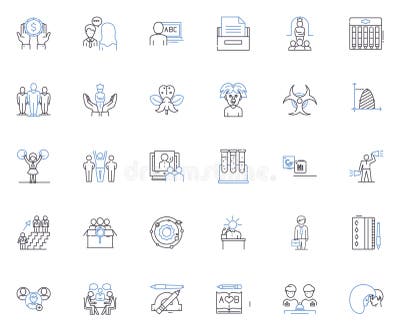 Technical Instruction Line Icons Collection. Tutorial, Guide, Manual ...