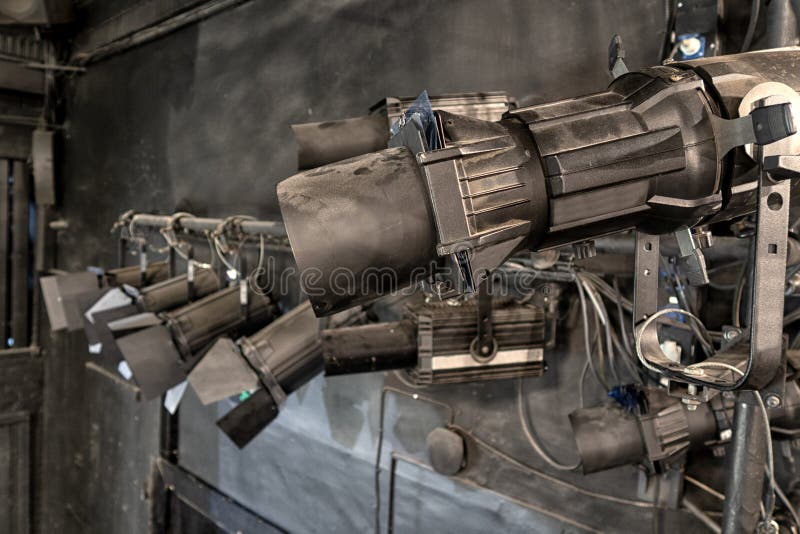 Technical Lights that the Stage at Theater. Stock Photo - Image of ...