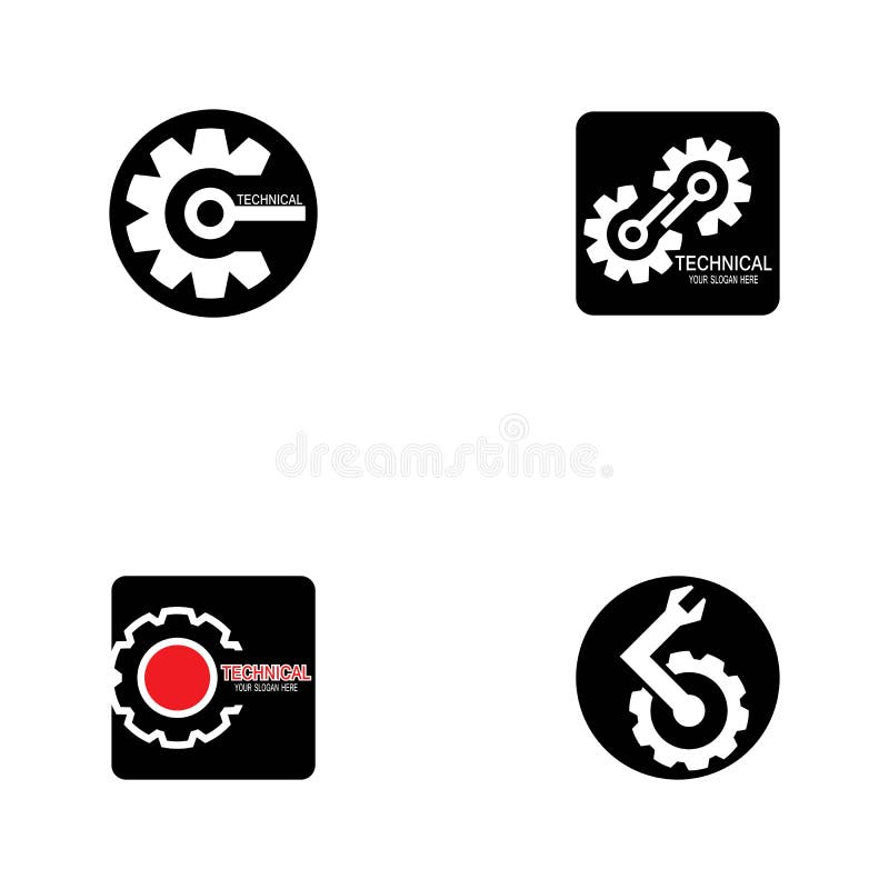 Technical Logo Design Vector Template Stock Vector - Illustration of ...