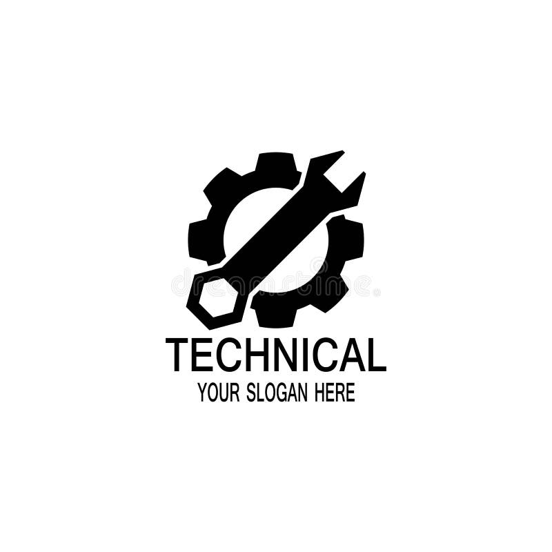 Technical Logo Design Vector Template Stock Vector - Illustration of ...