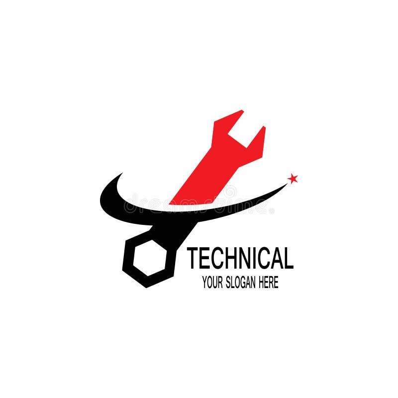 Technical Logo Design Vector Template Stock Vector - Illustration of ...