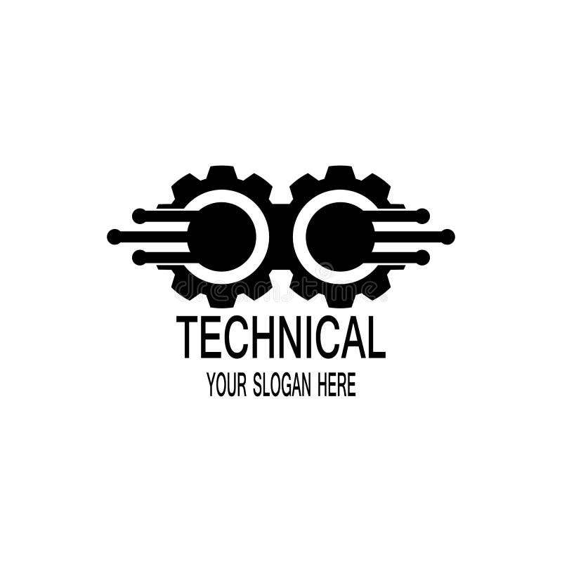 Technical Logo Design Vector Template Stock Vector - Illustration of ...