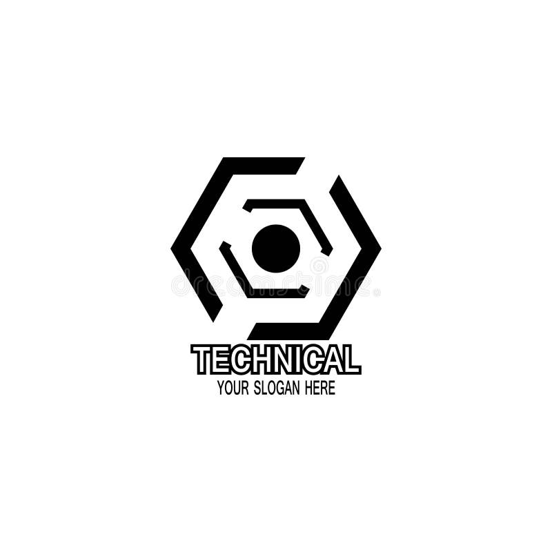 Technical Logo Design Vector Template Stock Vector - Illustration of ...