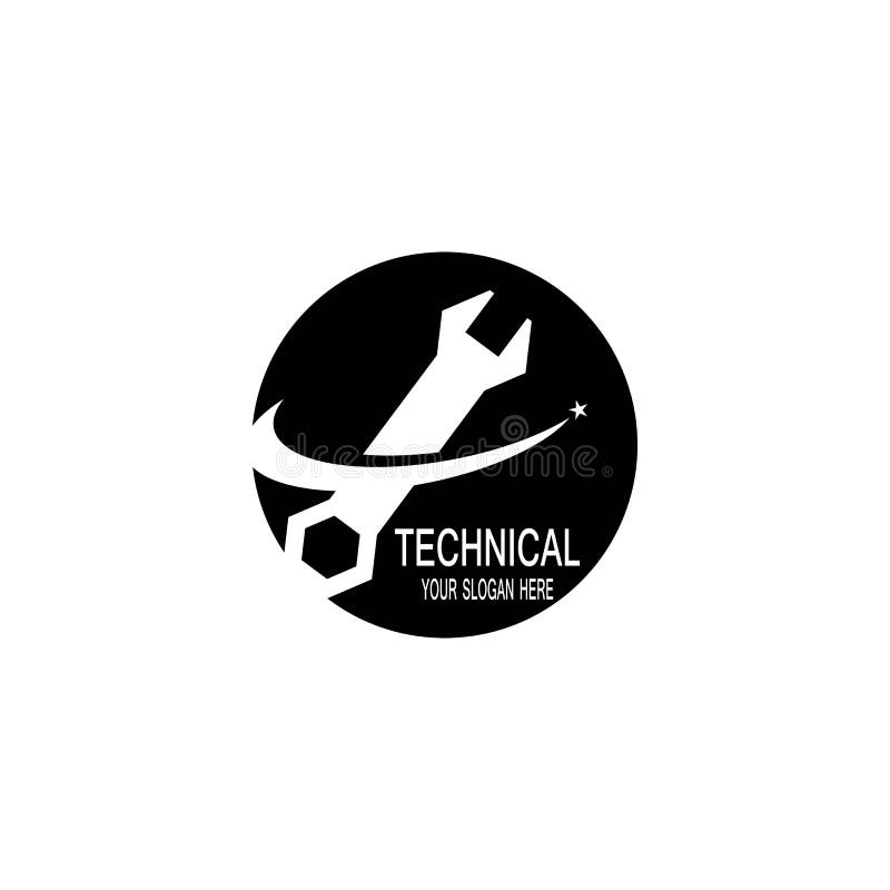 Technical Logo Design Vector Template Stock Vector - Illustration of ...