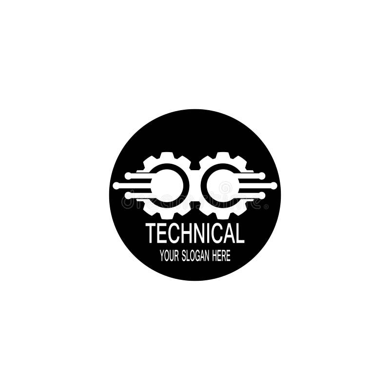 Technical Logo Design Vector Template Stock Vector - Illustration of ...