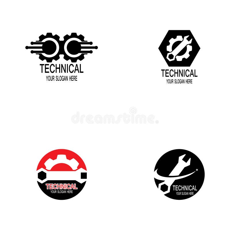 Technical Logo Design Vector Template Stock Vector - Illustration of ...