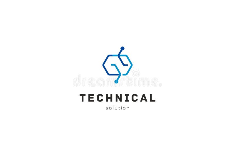 Technical logo solution stock vector. Illustration of artwork - 318982832