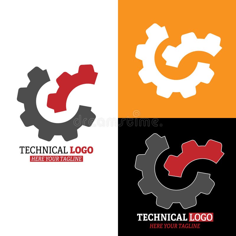 Technical Logo. Vector Illustration for a Logo, Sticker, or Emblem ...
