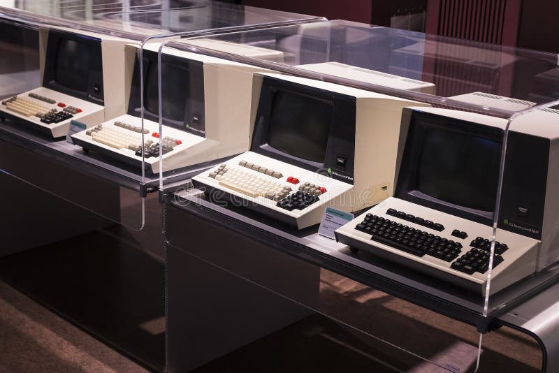 Monitors and servers. editorial stock photo. Image of table - 80201918