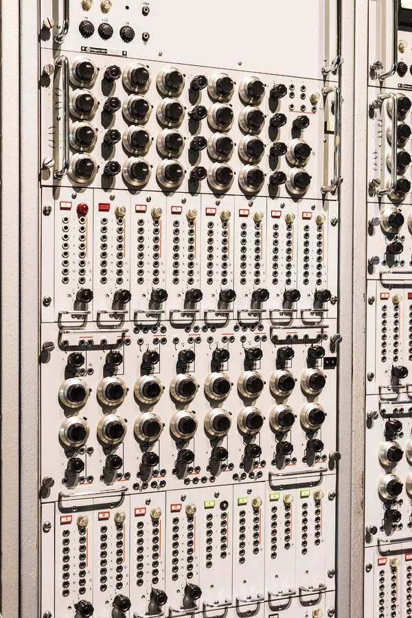 Monitors and servers. editorial stock photo. Image of table - 80201918