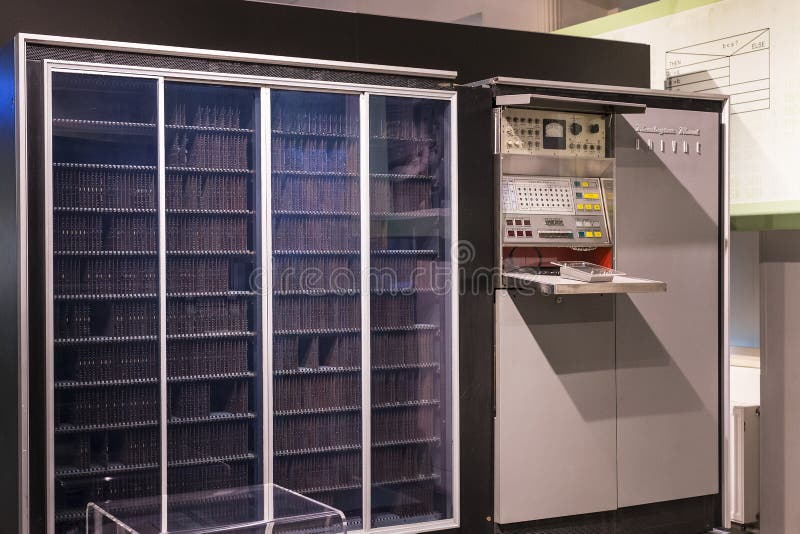 Monitors and servers. editorial stock photo. Image of table - 80201918