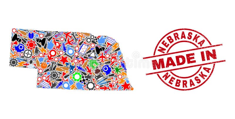 Tools Nebraska State Map Stock Illustrations – 11 Tools Nebraska State ...