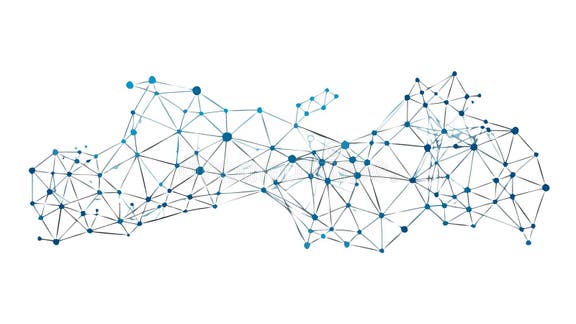 Technical Network Diagram, Data Connections and Structure, Vector ...