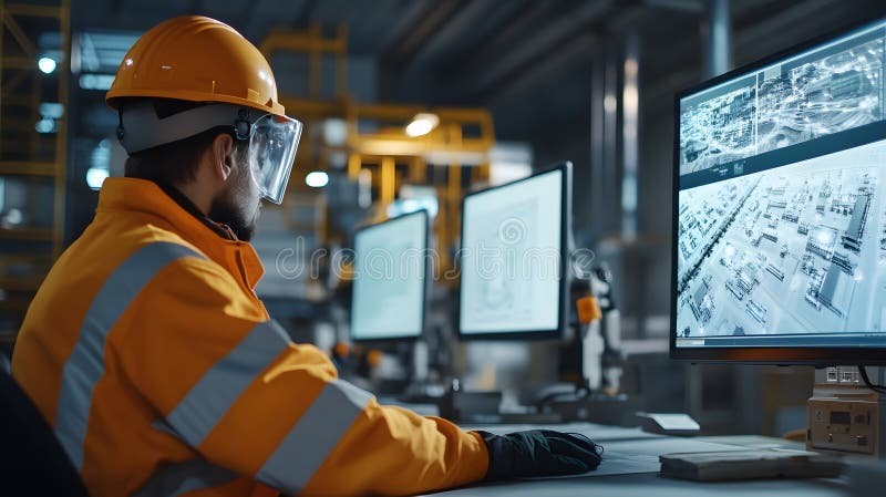 Technical Operators Observing System Stability Stock Illustration ...