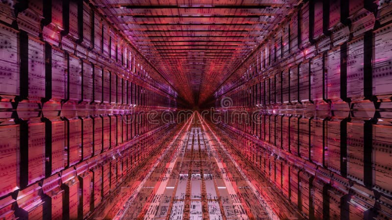 Technical Orange Science Fiction Space 3d Illustration Vfx Background ...