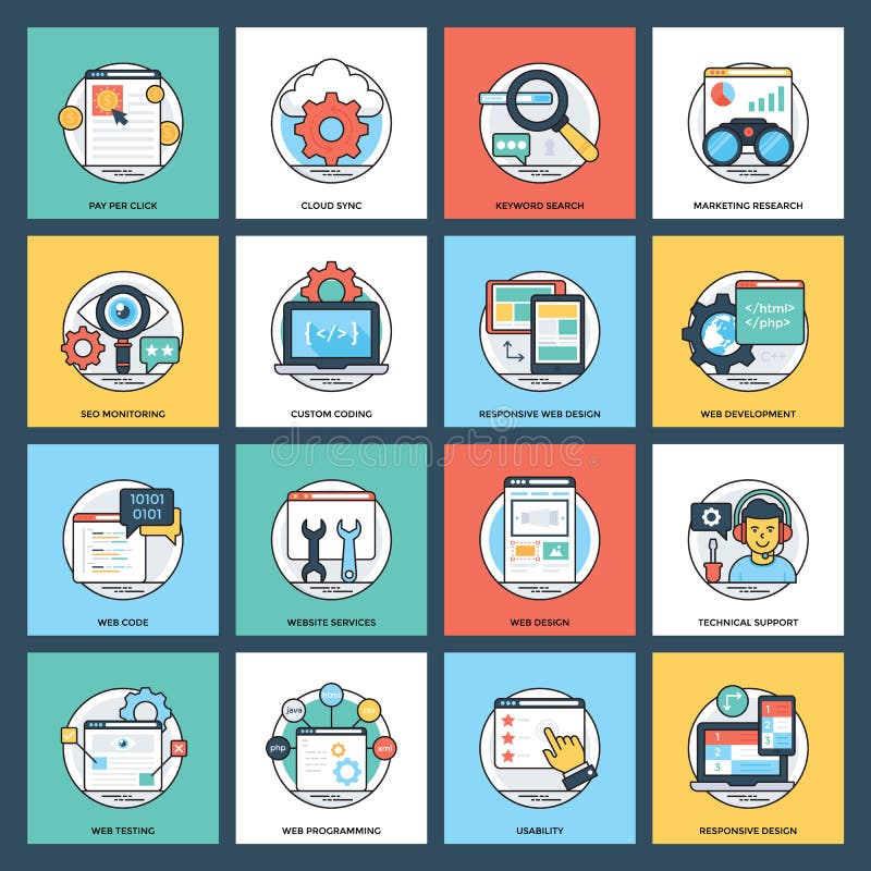 Programming Languages Pack Stock Illustrations – 81 Programming ...