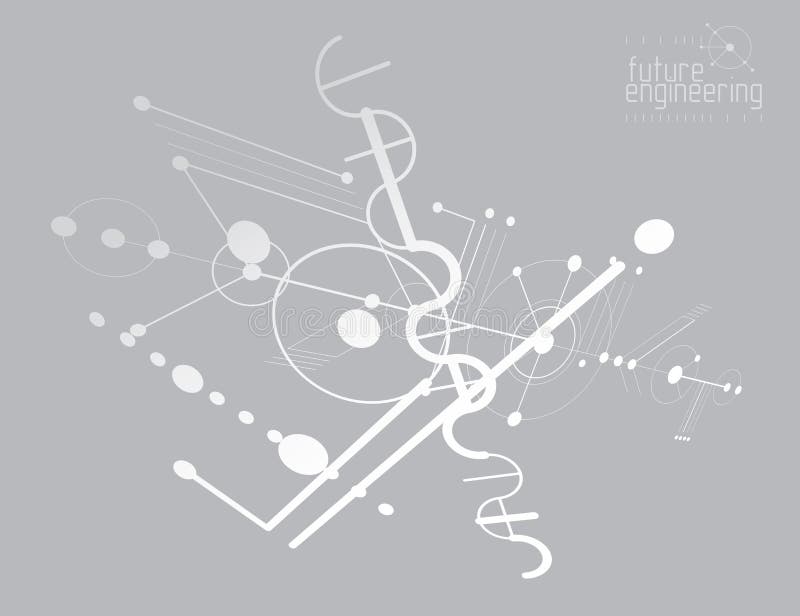 Technical Plan, Abstract Engineering Draft for Use in Graphic an Stock ...