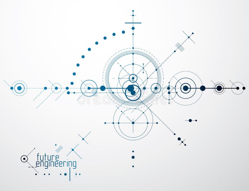 Technical Plan, Abstract Engineering Draft for Use in Graphic an Stock ...