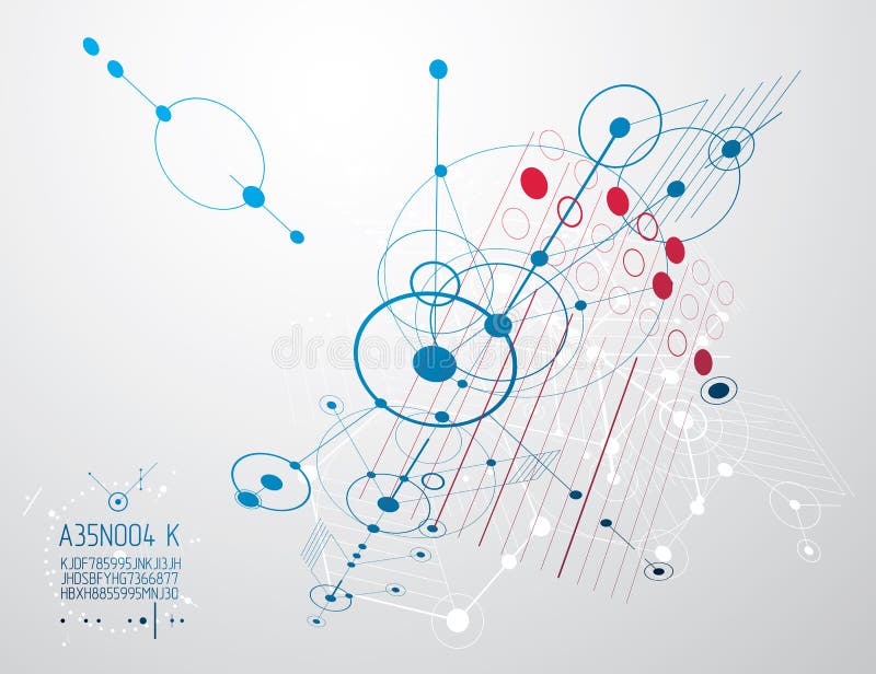 Technical Plan, Abstract Engineering Draft for Use in Graphic an Stock ...