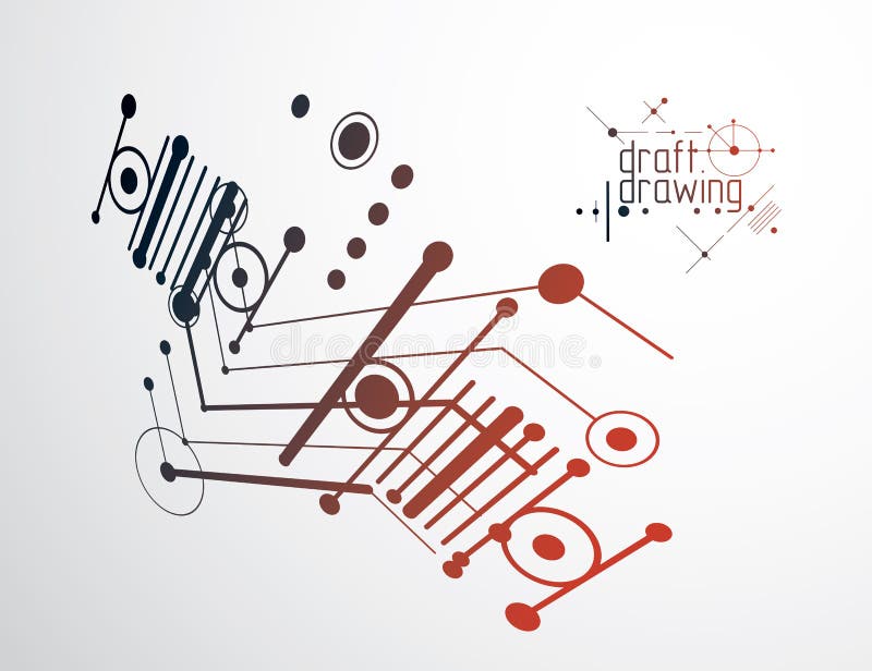 Technical Plan, Abstract Engineering Draft for Use in Graphic an Stock ...