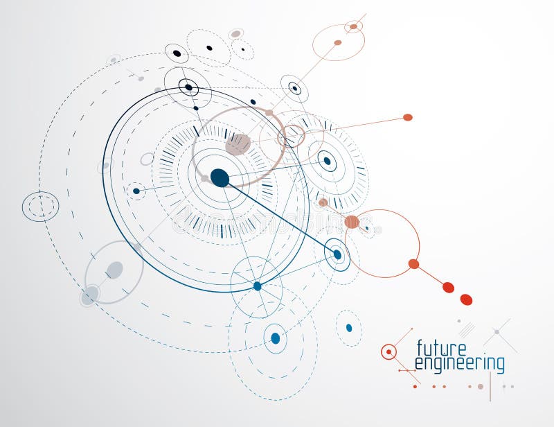 Technical Plan, Abstract Engineering Draft for Use in Graphic an Stock ...
